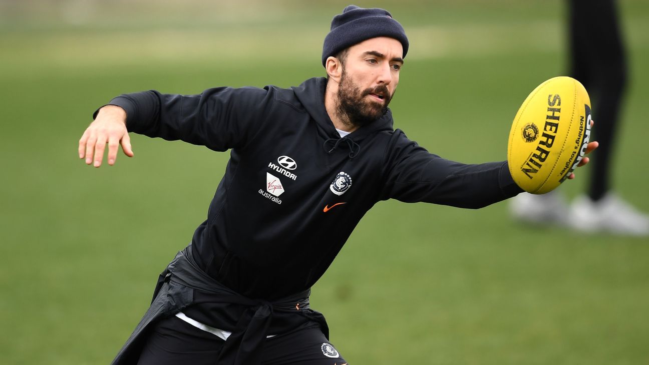 Kade Simpson to hang up boots after 341 games for Carlton - ESPN