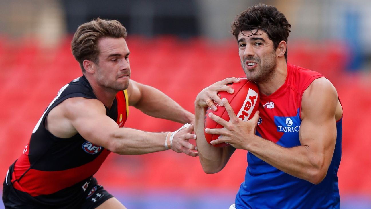 Melbourne Demons beat Bombers to move into AFL top eight - ESPN