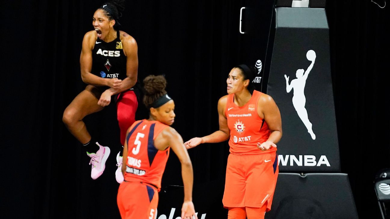 WNBA playoffs 2020 -- Top seeds Las Vegas, Seattle survive with late ...
