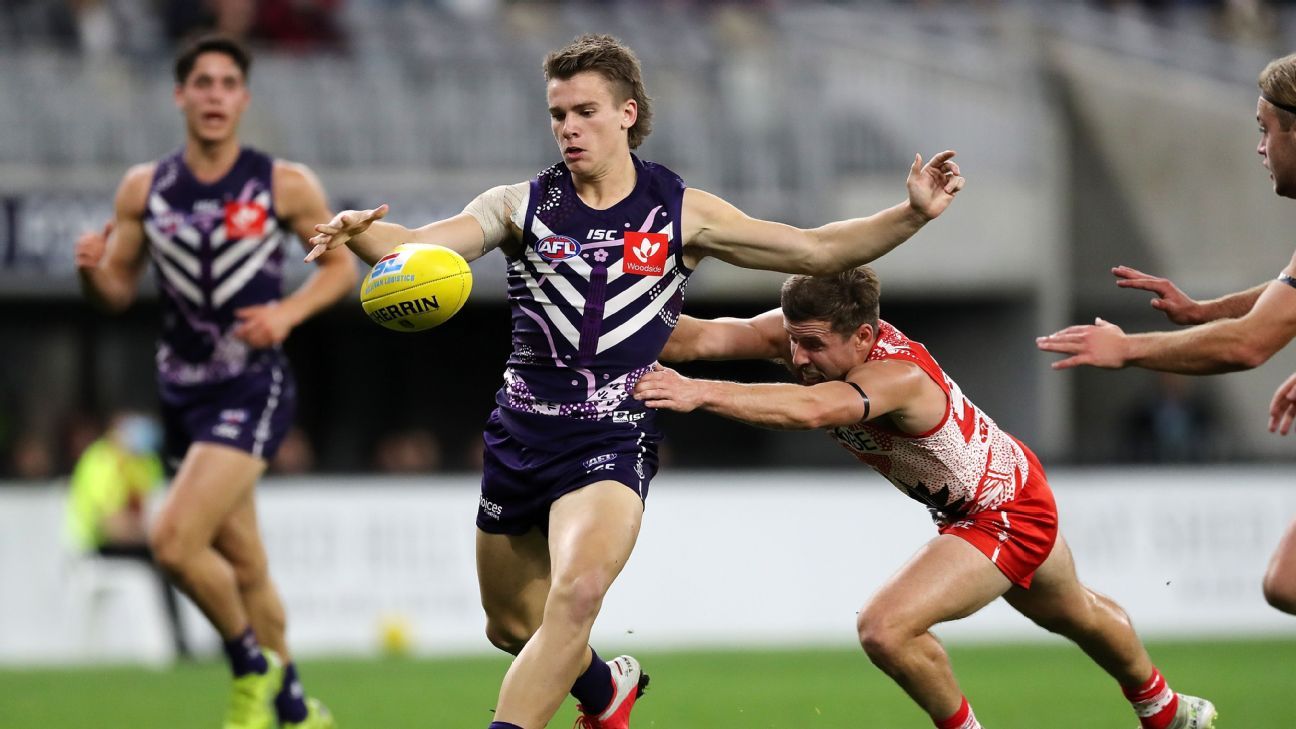 Fremantle's Caleb Serong named AFL Rising Star - ESPN