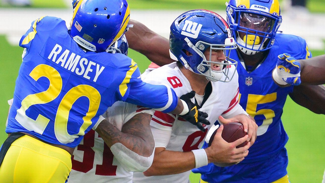 Rams get back on winning track with unenergetic win over 0-4 Giants ...