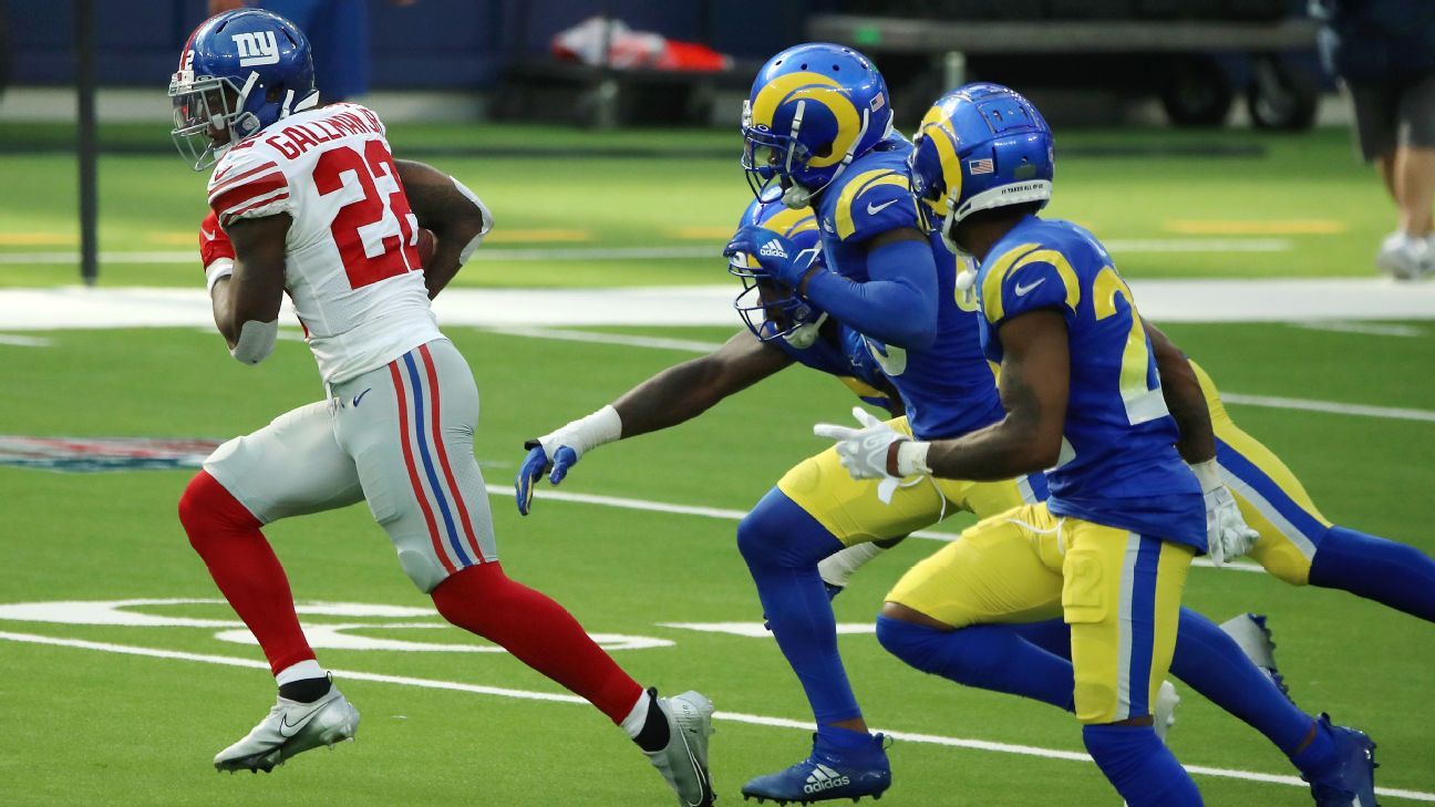 Giants' run game vs. Rams produces a sliver of optimism - ESPN - New ...