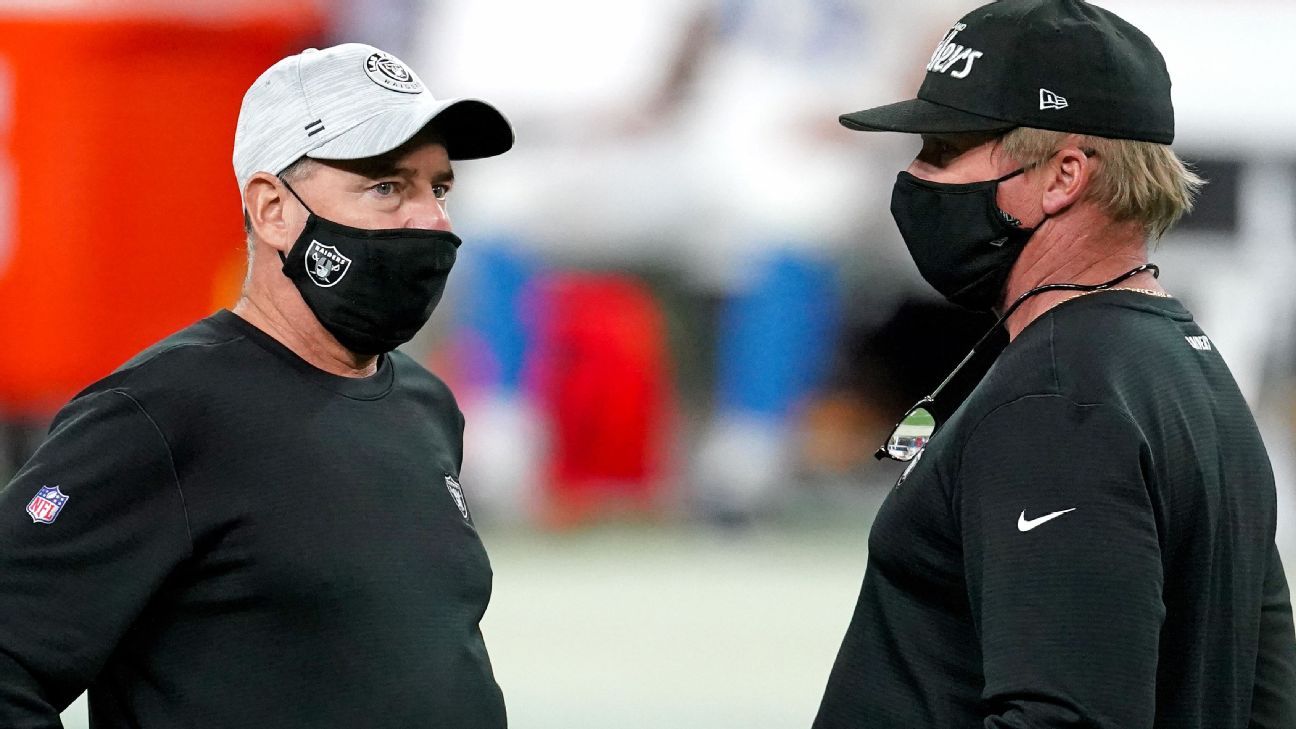 Las Vegas Raiders' Rod Marinelli, San Francisco 49ers' Bobby Turner ...