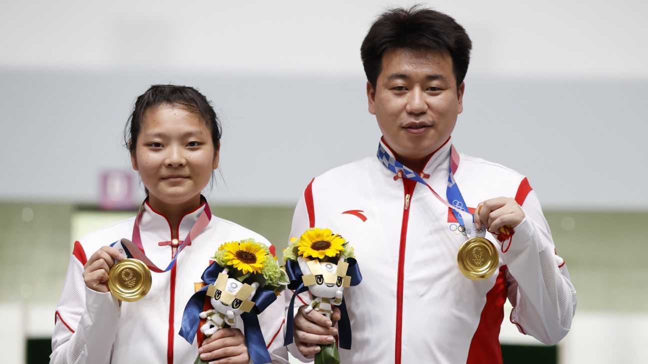 China's Pang Wei, Jiang Ranxin team up for 10-meter air pistol mixed ...