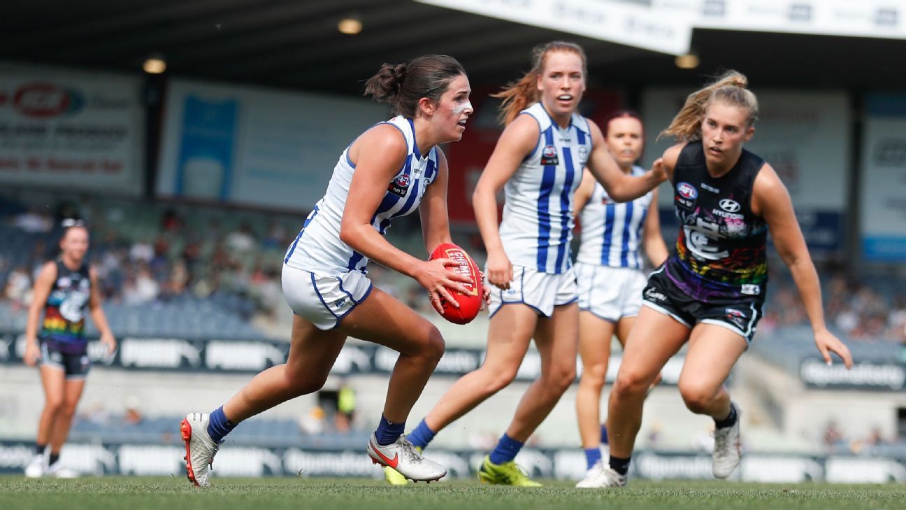 Kangaroos too strong for Carlton in AFLW - ESPN