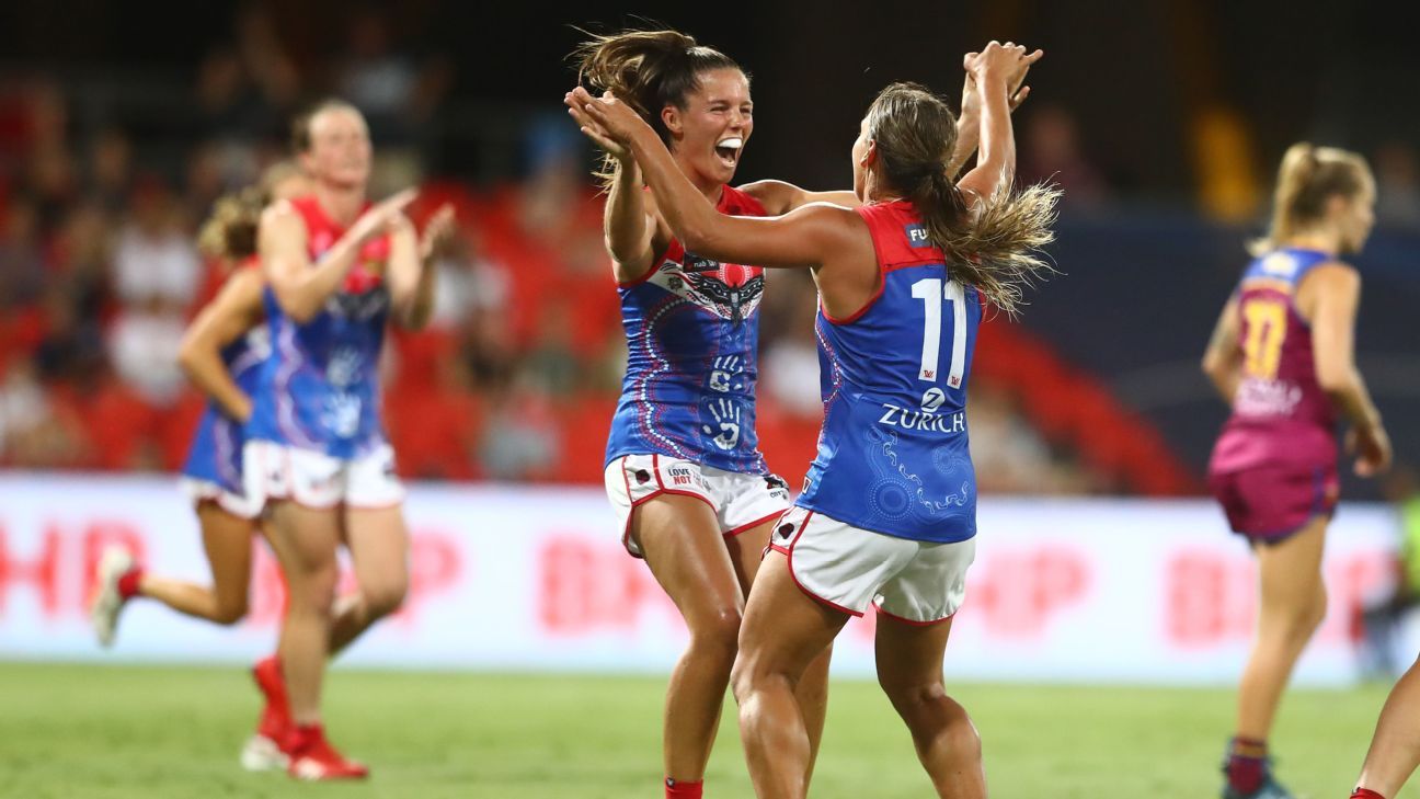 AFLW Tayla Harris lifts Demons to win over Lions - ESPN