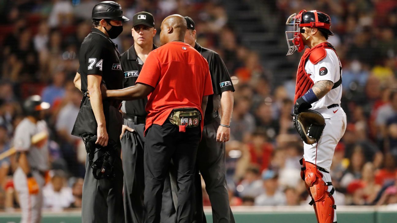 Umpire del plato, John Tumpane, abandona partido Orioles ante Red Sox ...