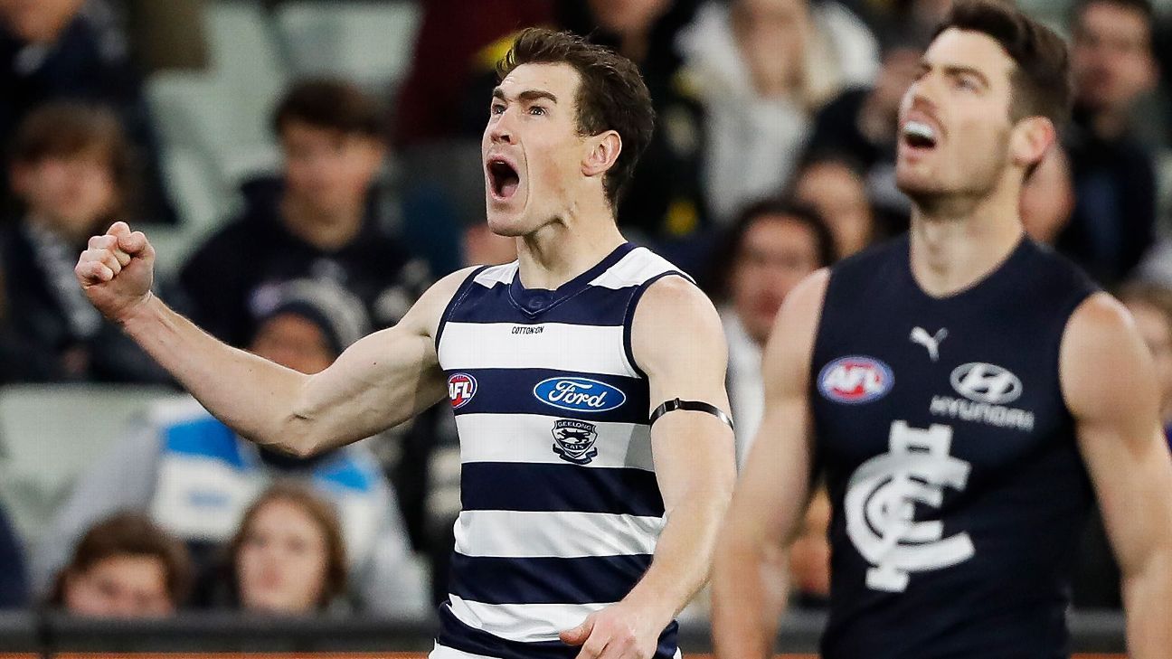 Geelong flex muscle in big win over Blues - ESPN