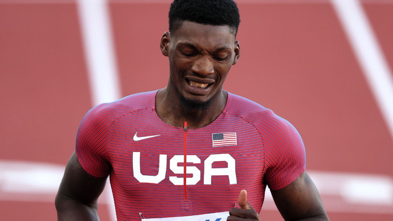 American Fred Kerley cramps up in 200-meter semifinal, finishers sixth ...