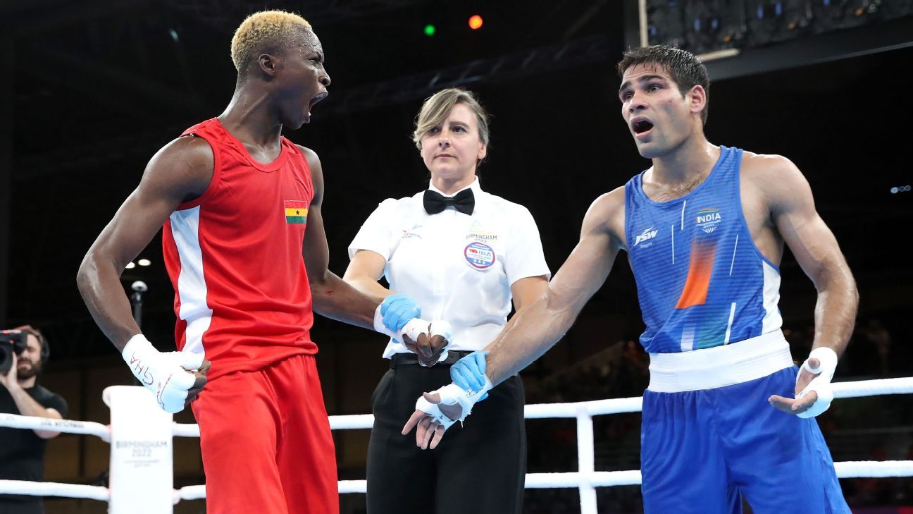 CWG 2022: Mohammed Hussamuddin wins bronze in men's 57kg boxing - ESPN
