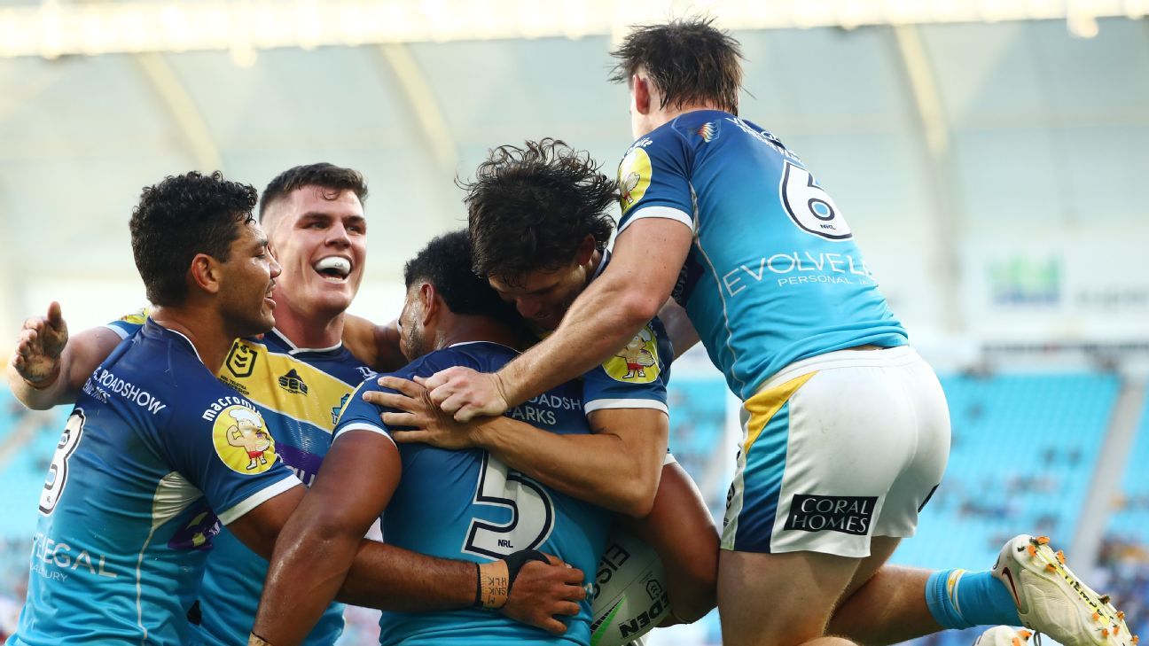 NRL Round 24 Titans beat Knights despite Kelly send-off - ESPN