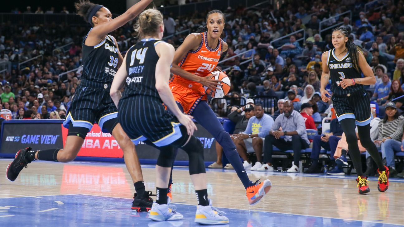 Connecticut Sun prevail over Chicago Sky in Game 1 of WNBA semifinal ...