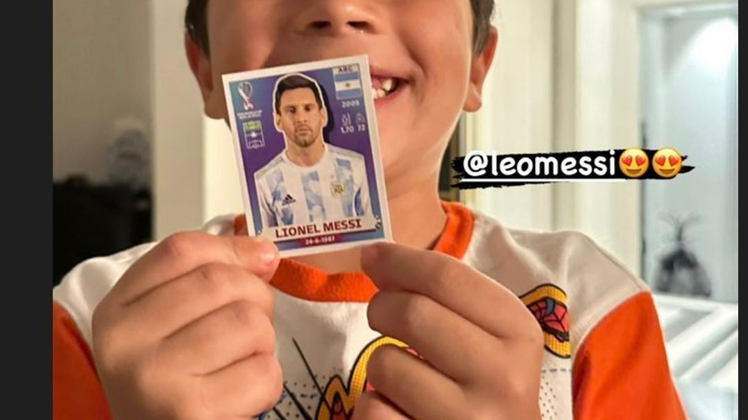 El hijo de Lionel Messi presumió feliz la estampa de su padre - ESPN