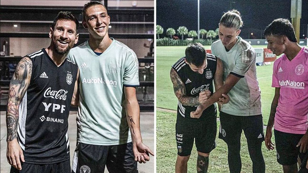 Inter Miami player tattooing Lionel Messi's signature is only one of ...