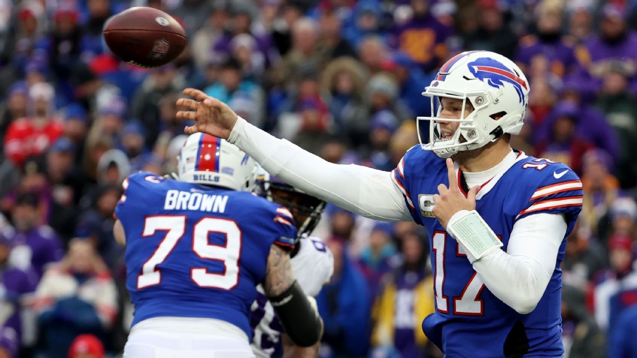 Josh Allen se ve bien luego de jugar con lesión en el codo - ESPN