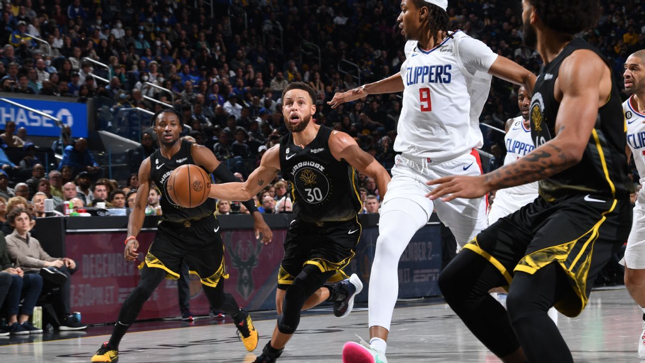 Warriors com Curry e Klay Thompson amassam os 'desfalcados' Clippers na ...