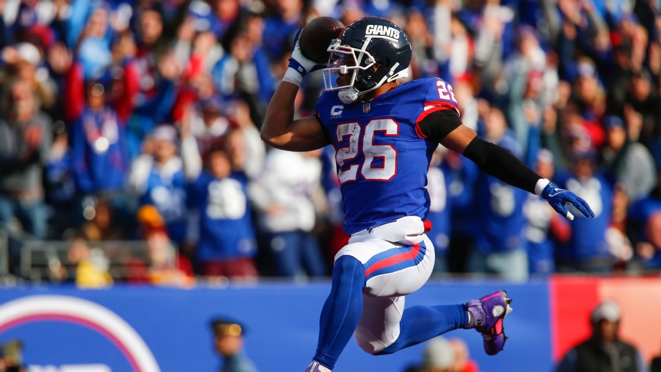 Saquon Barkley Isn T Making Excuses For The Giants Run Game Espn