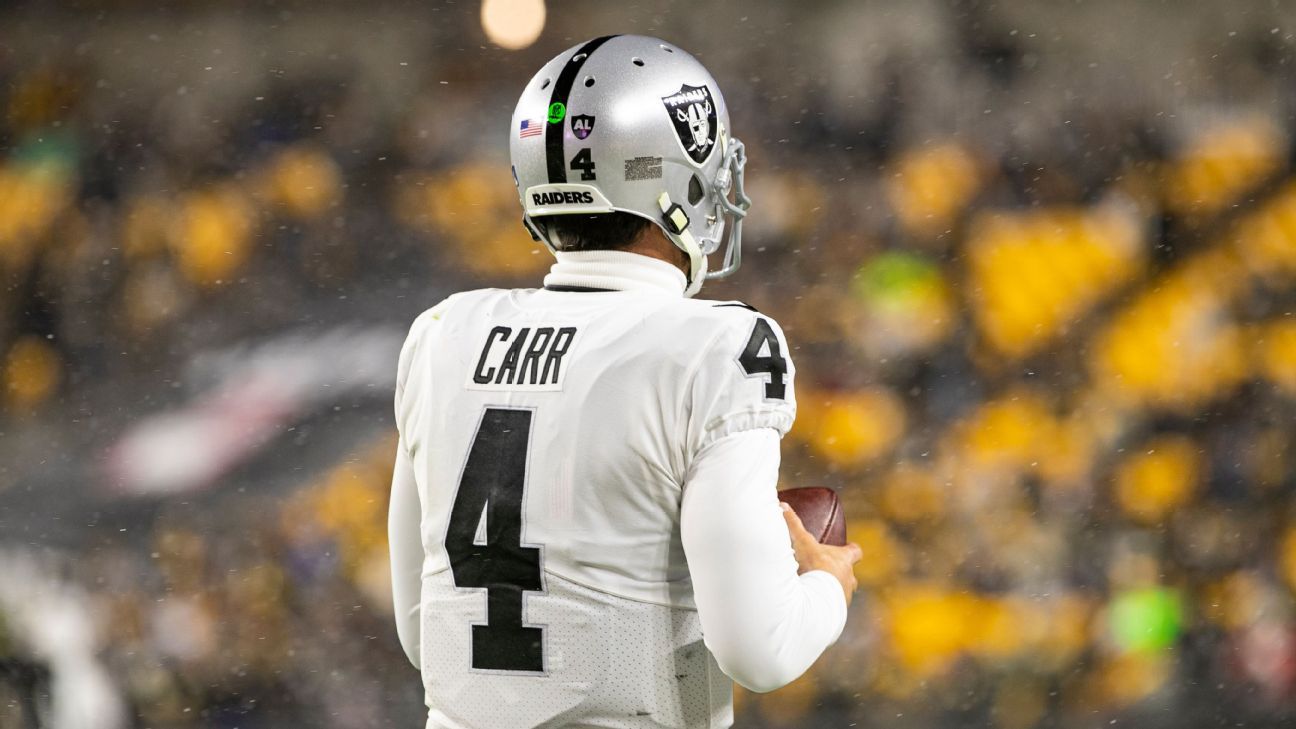 Fantasy Football Daily Notes: Carr out with Raiders, Wentz back in D.C ...
