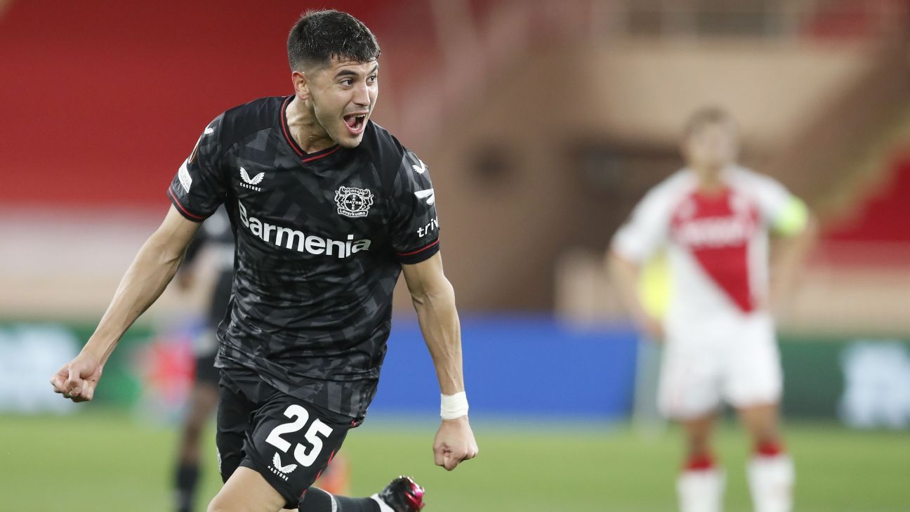 Gran definición de Exequiel Palacios para Bayer Leverkusen ante Mónaco, por la UEFA Europa ...