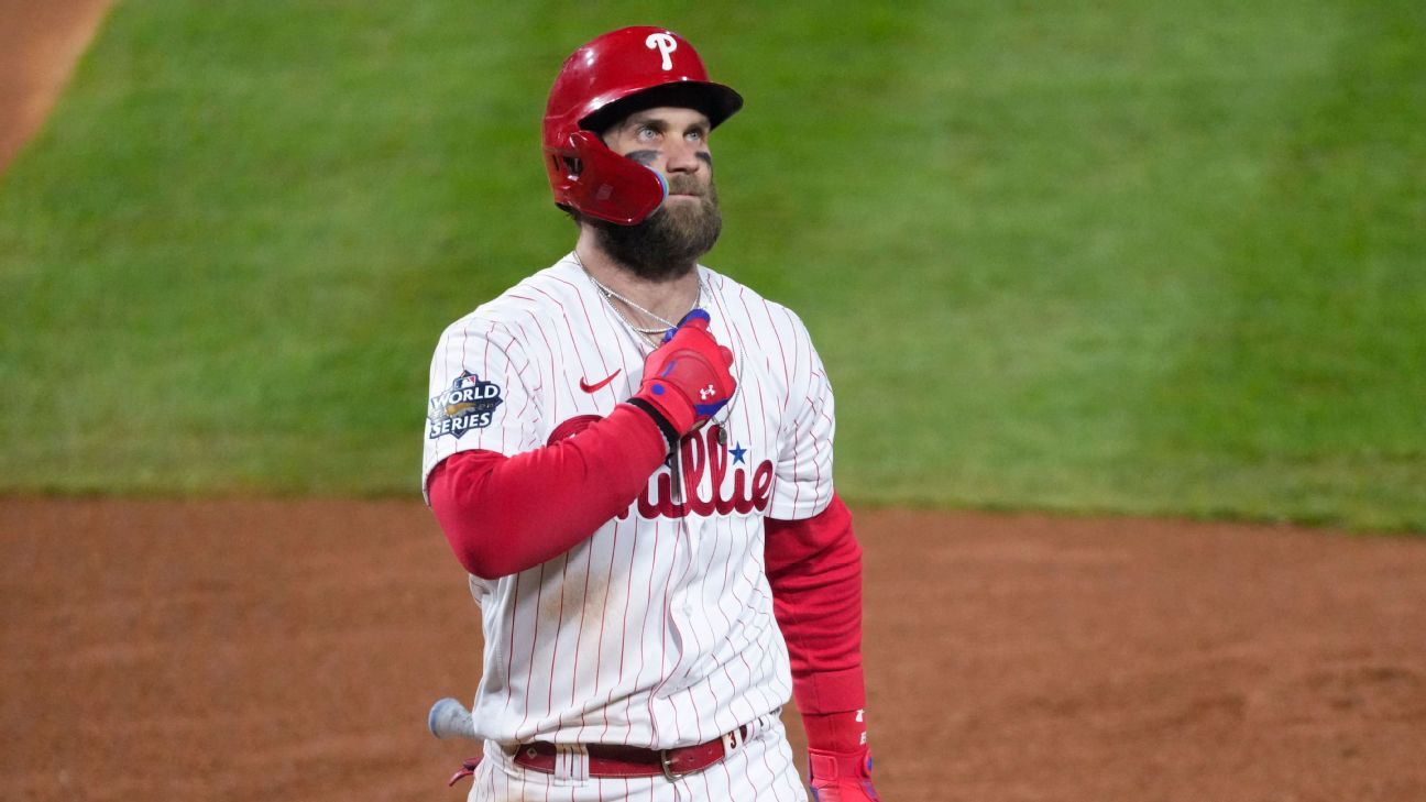 Bryce Harper regresa al lineup de Phillies el martes - ESPN