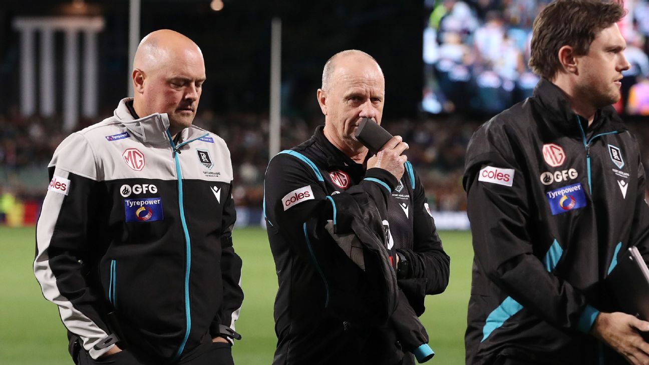AFL Ken Hinkley's future as Port Adelaide coach untenable says Tredrea ...