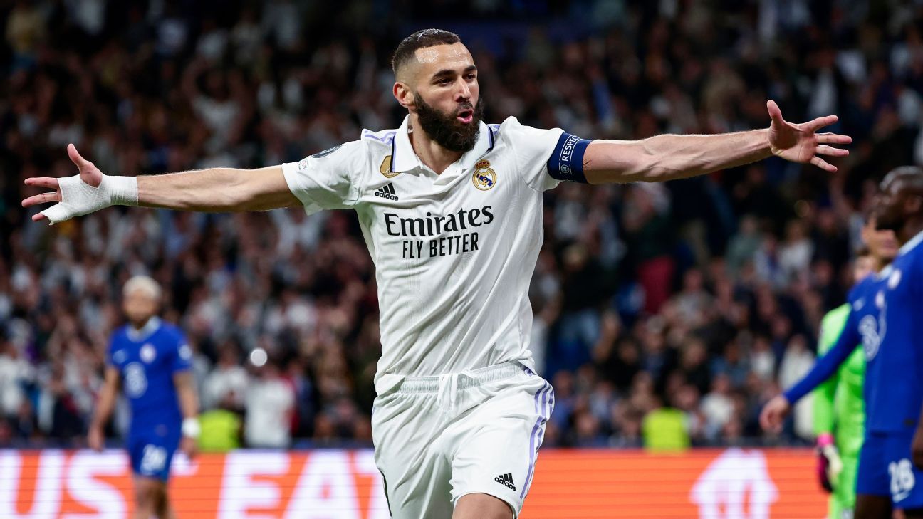 Benzema joins Messi's landmark, Haaland's record 45: UCL stats - ESPN