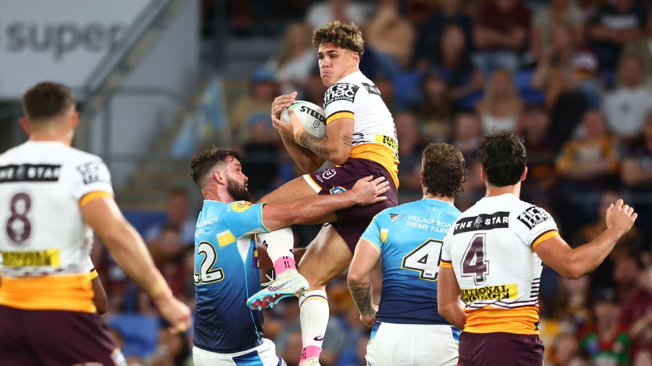 Broncos blitz Titans in Qld derby to hit NRL summit - ESPN