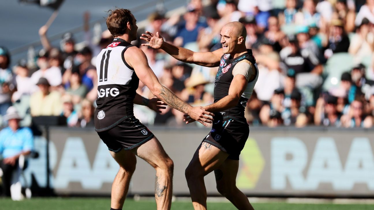 AFL Round 6 Port Adelaide surge downs West Coast Eagles in Adelaide - ESPN