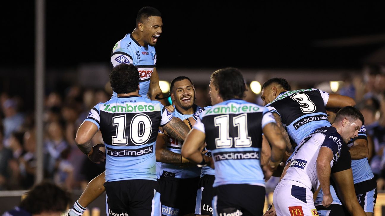 Sharks win big in NRL to inflict more misery on Cowboys - ESPN