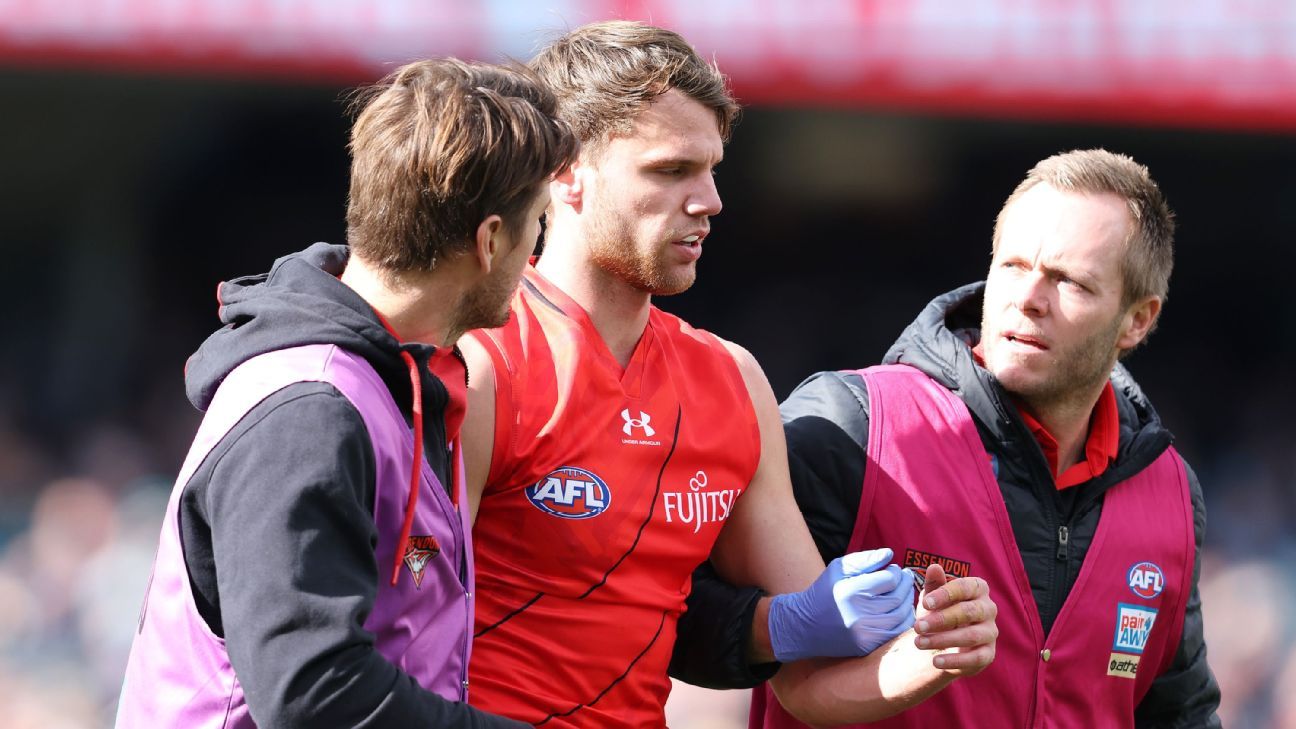 Essendon's Jordan Ridley recovering well after Junior Rioli hit - ESPN