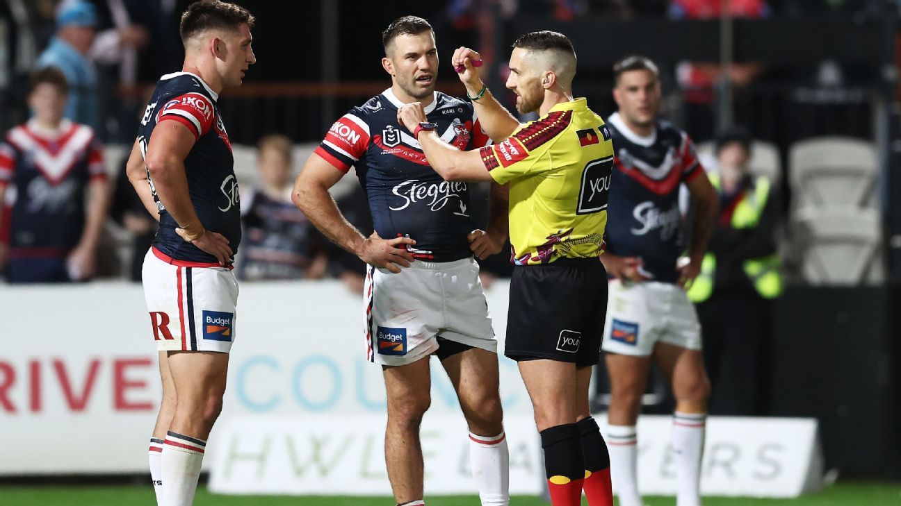 NRL Round 12 Roosters Victor Radley's horror record prompts long ban ...
