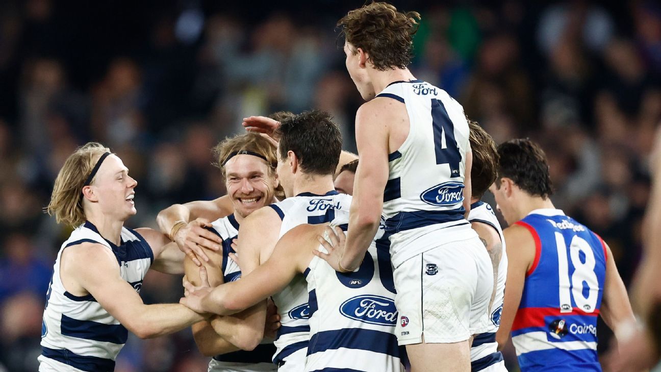 AFL Round 12 Geelong snap losing streak with vital win over Bulldogs - ESPN