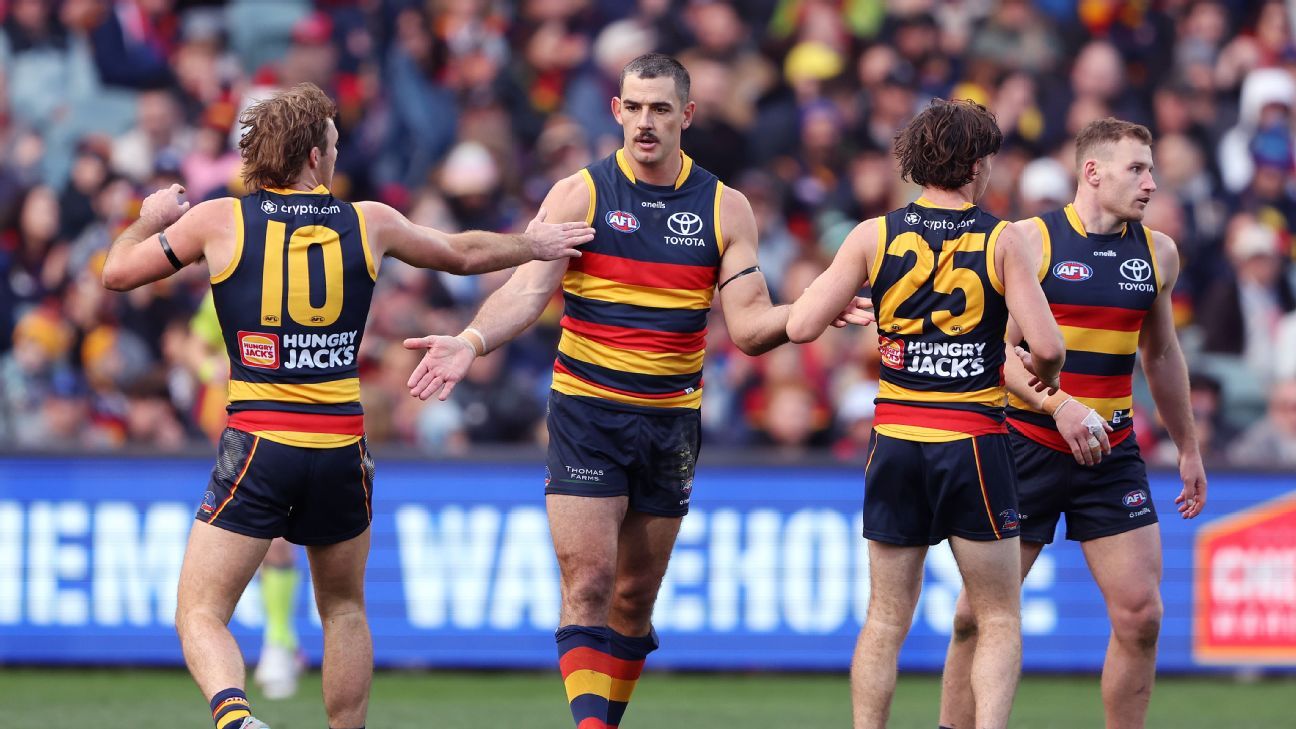 AFL Round 16 Rankine stars as Adelaide hammer North Melbourne in AFL - ESPN