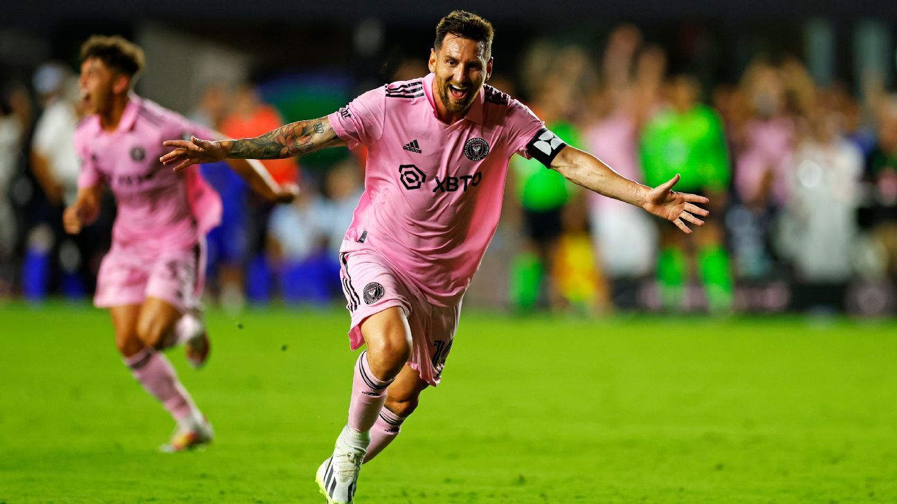 Messi hace gol en debut con Inter Miami ante Cruz Azul en Leagues Cup - ESPN