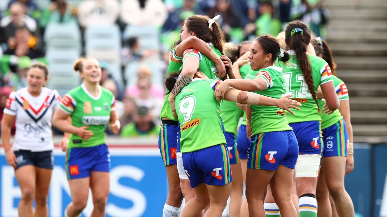NRLW Round 2 Raiders stun Roosters, earn maiden NRLW victory - ESPN