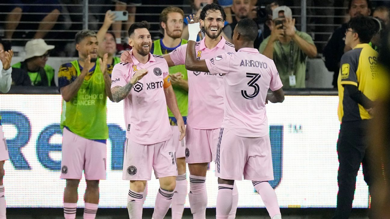 Nueva asistencia de Messi para otro gol de Campana con Inter Miami - ESPN