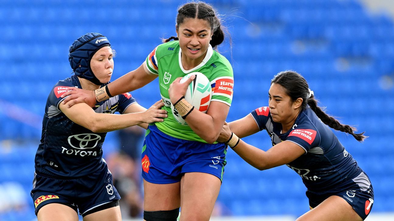 Canberra thrash Cowboys to keep NRLW finals hopes alive - ESPN