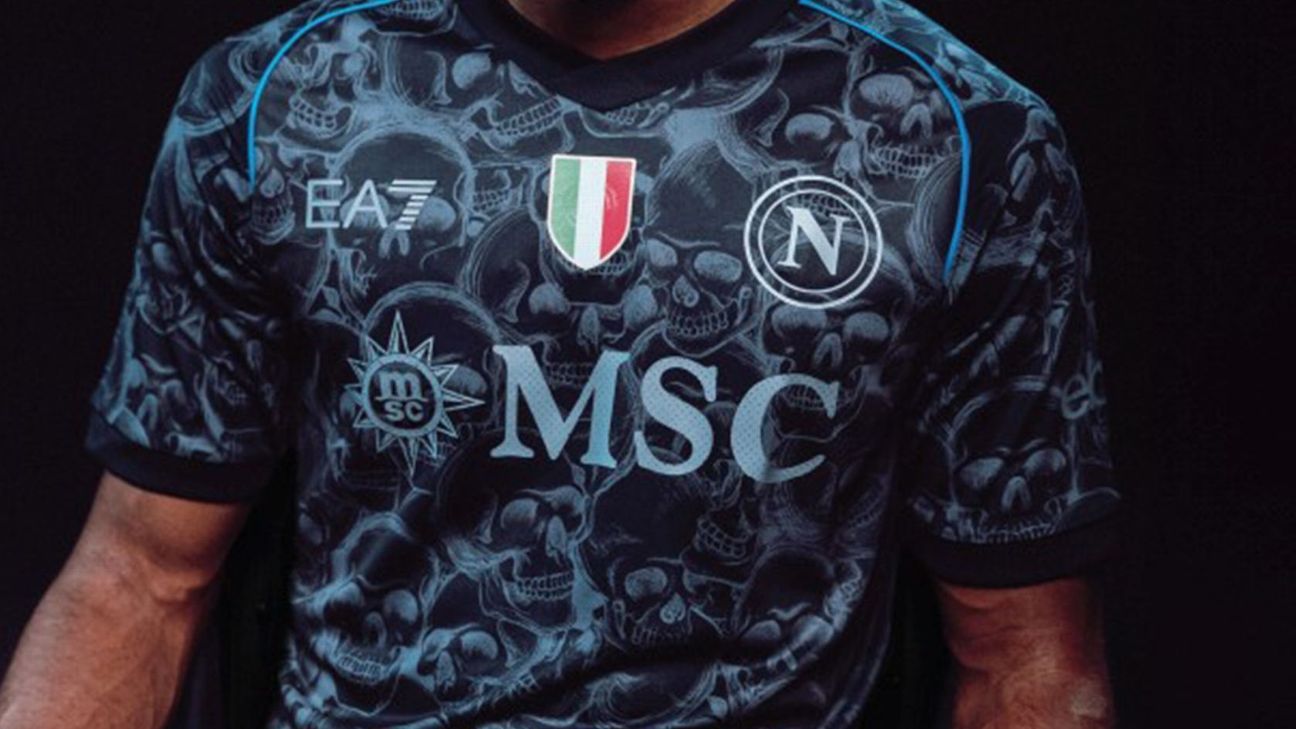Serie A side Napoli release skull-themed kit for Halloween - ESPN
