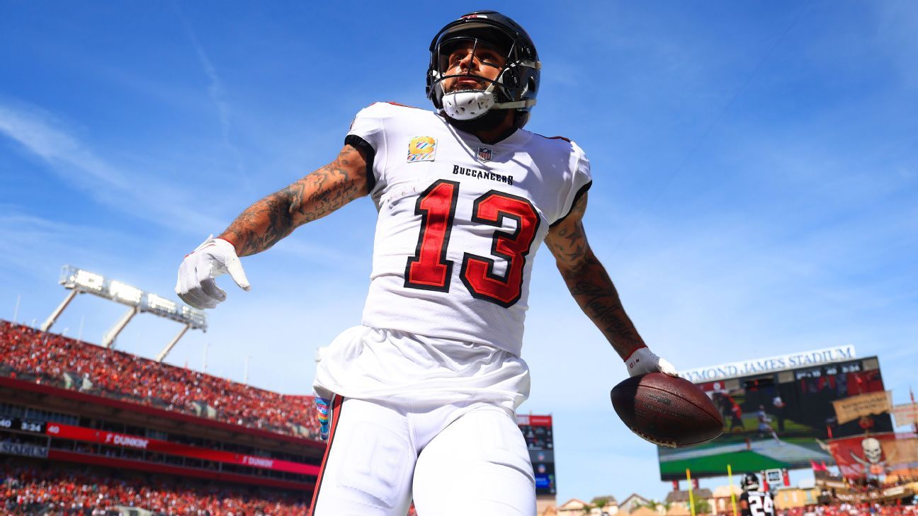 Bucs' Mayfield finds Evans for a 40-yard TD vs. Falcons - ESPN