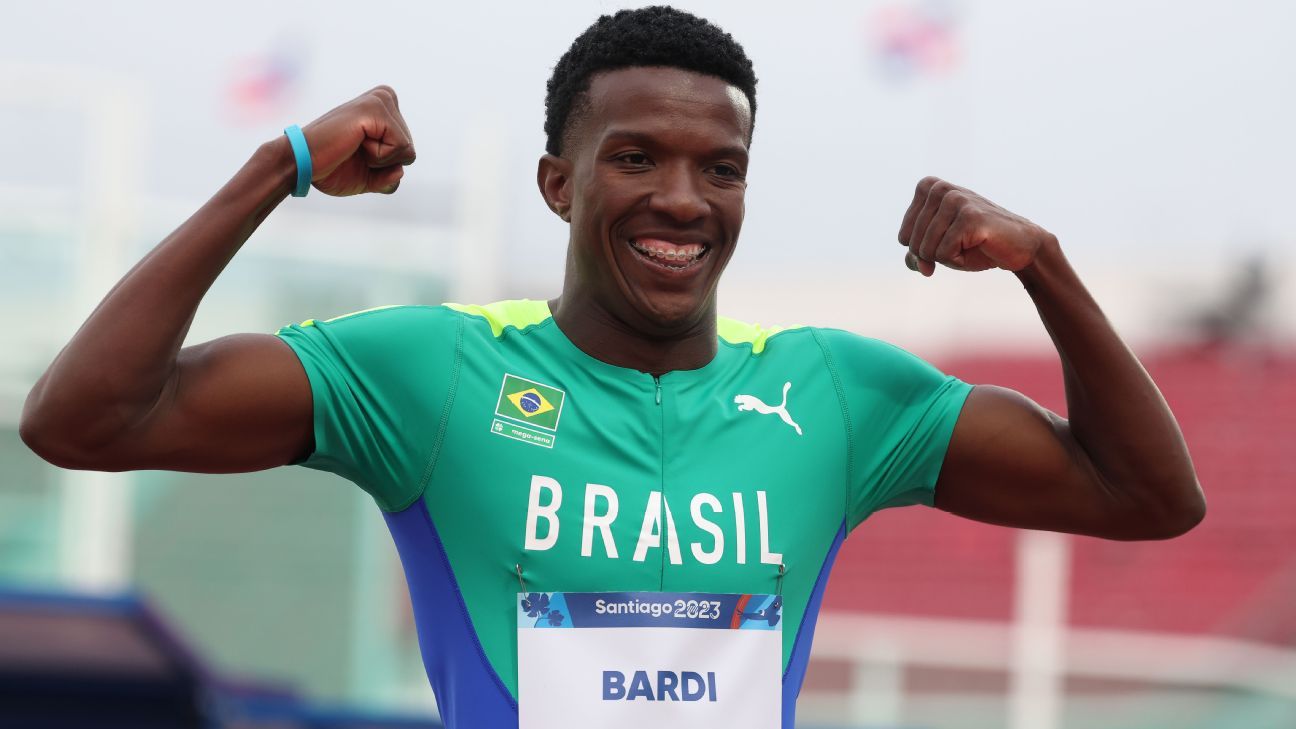 Felipe Bardi conquista medalha de prata nos 100m rasos no Pan 2023 - ESPN
