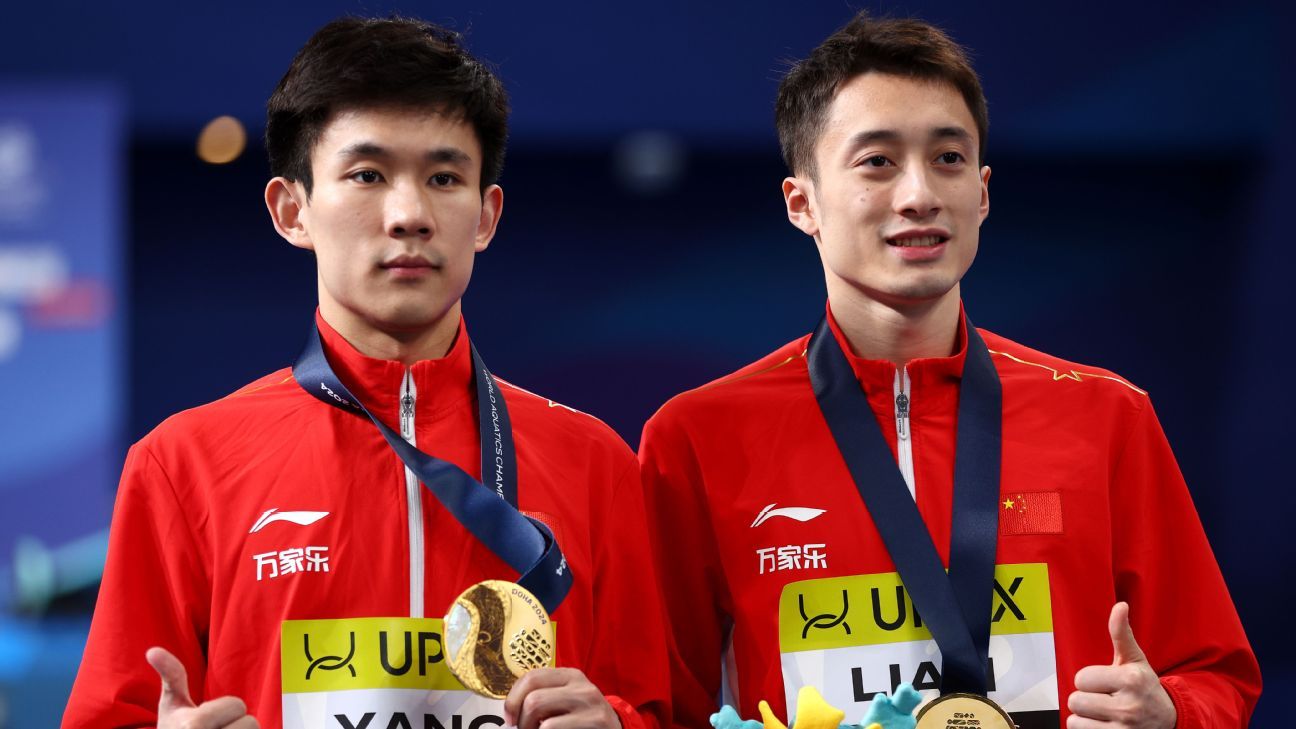 China adds gold medals in diving, artistic swimming at worlds - ESPN
