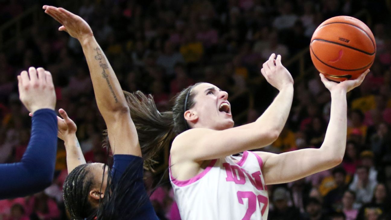 Iowa's Caitlin Clark gets 16th triple-double, nears more records - ESPN