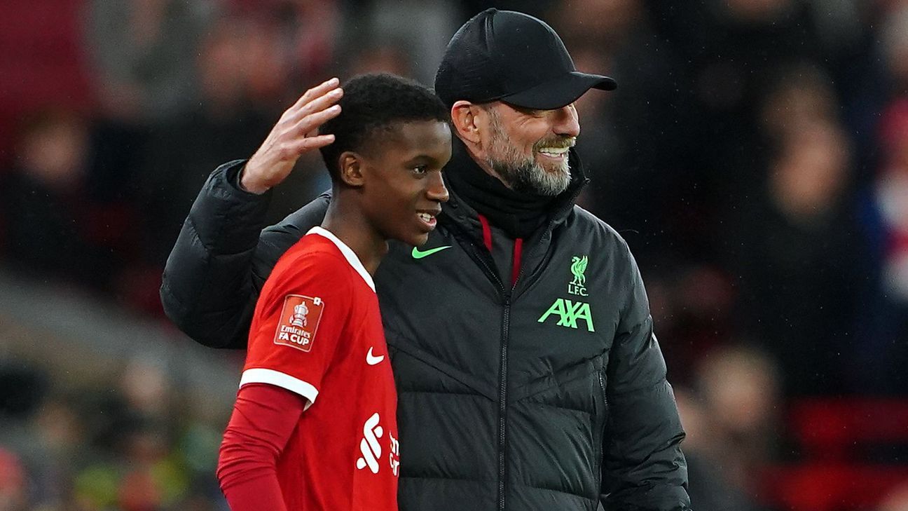 Quem é Trey Nyoni, joia de 16 anos do Liverpool que quebrou recorde na ...