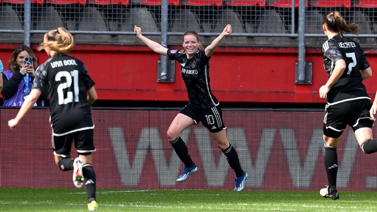 Ajax Vrouwen verslaat koploper FC Twente en houdt titeldroom in leven - ESPN
