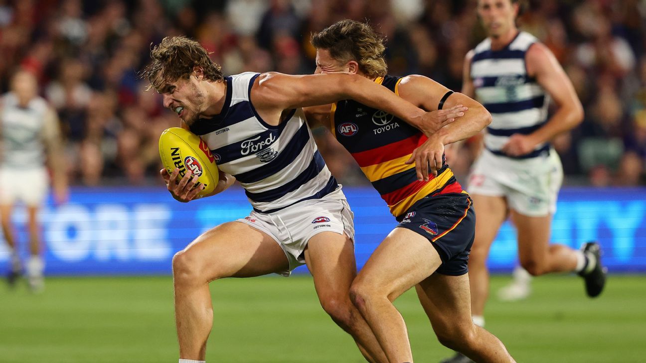 Four-goal Hawkins stars as Geelong down Adelaide - ESPN