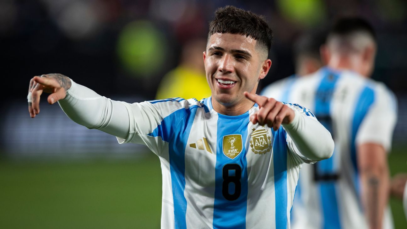 Enzo Fernández marcó el segundo de Argentina ante El Salvador - ESPN