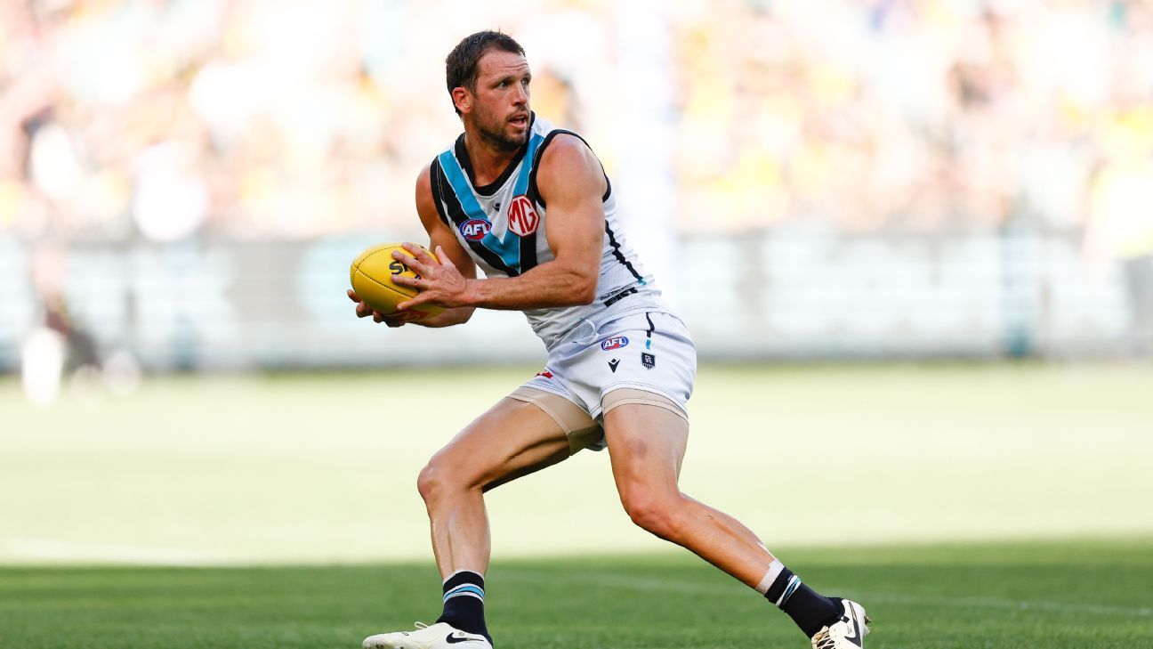 AFL: Travis Boak to break Port legend Ebert's games record - ESPN