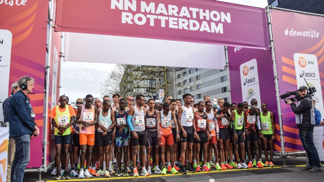 El maratón de Rotterdam le rindió homenaje a Kelvin Kiptum - ESPN