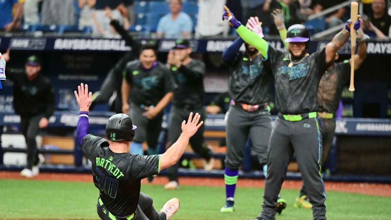 Rays reinstate C Ben Rortvedt from family emergency list - ESPN