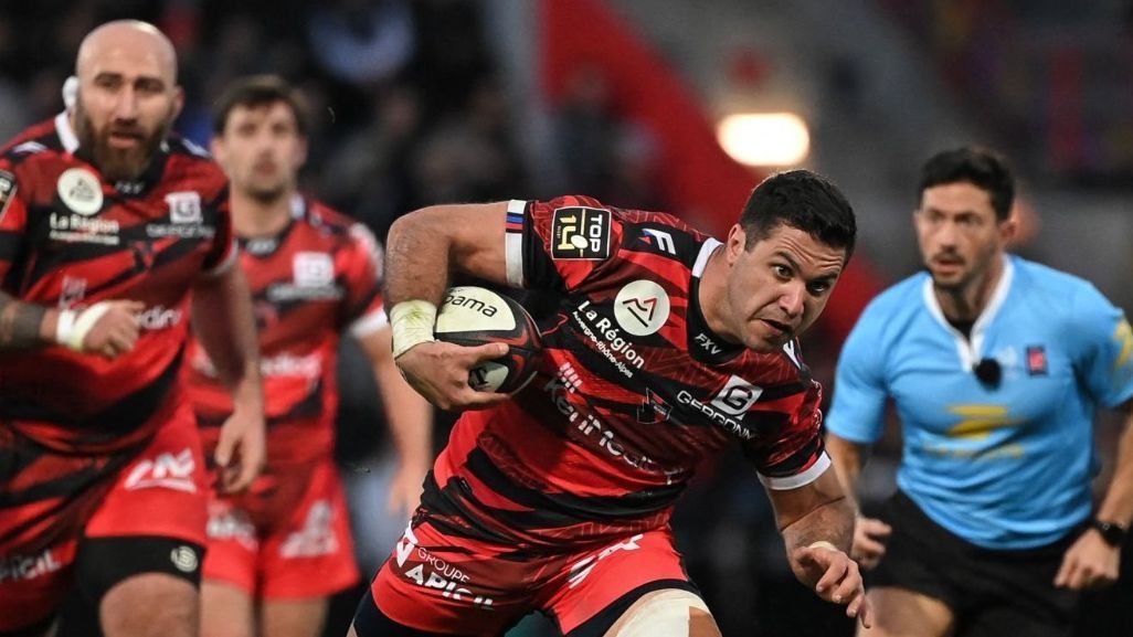 Lucas Mensa apoyó su cuarto try con la camiseta de Oyonnax - ESPN